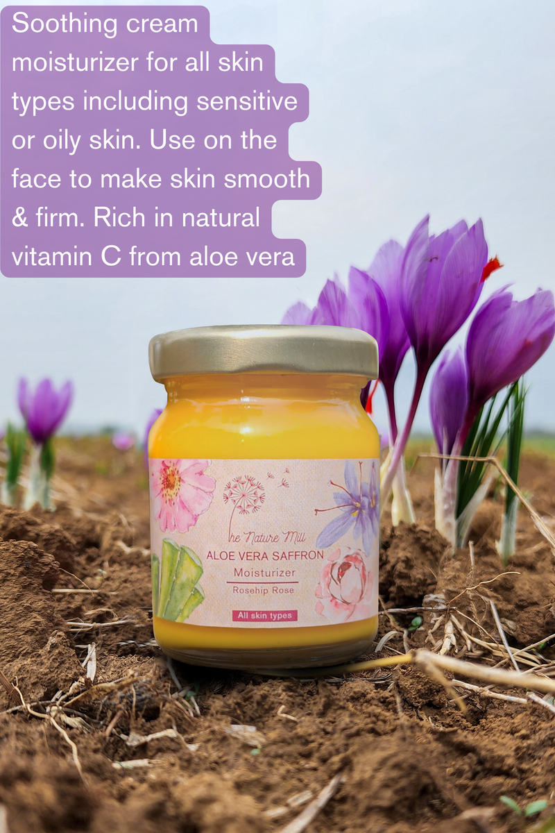 Aloe Vera Saffron Moisturizer, Rosehip Rose (All skin types) – The ...
